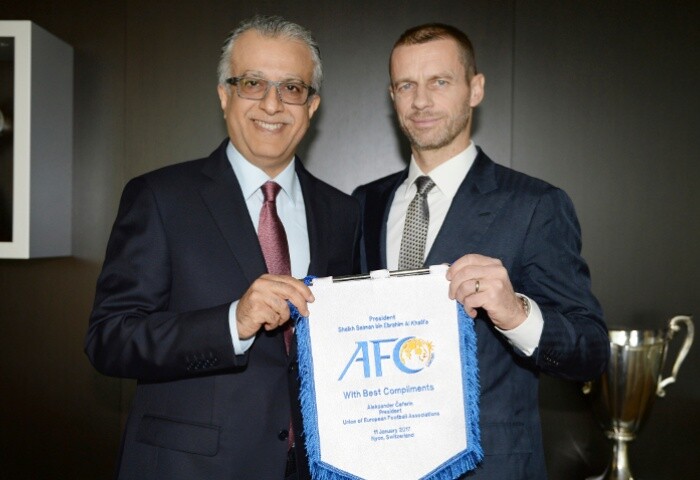 AFC and UEFA Presidents meet in Nyon
